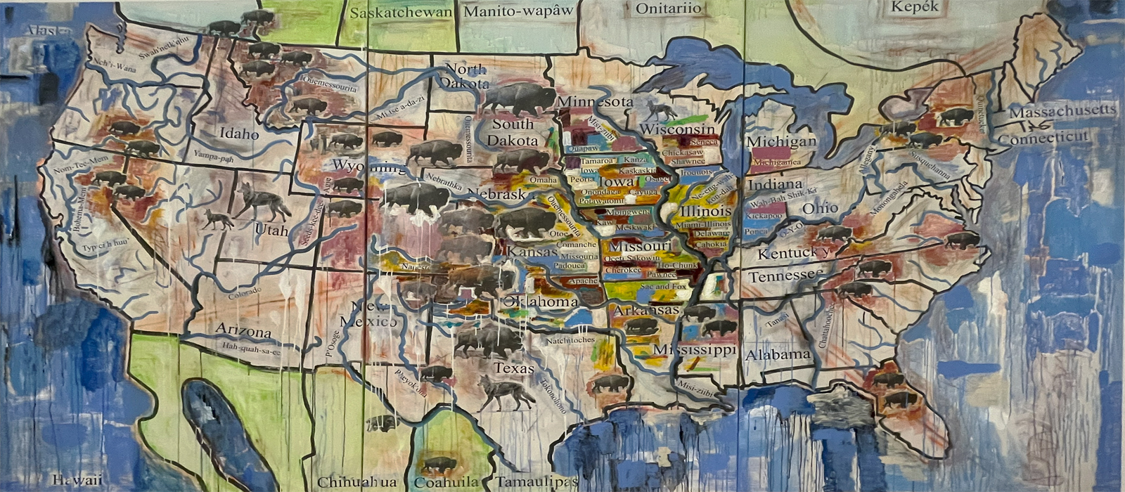 State Names Map: Cahokia, Jaune Quick-to-See, 2023 | RegenAxe